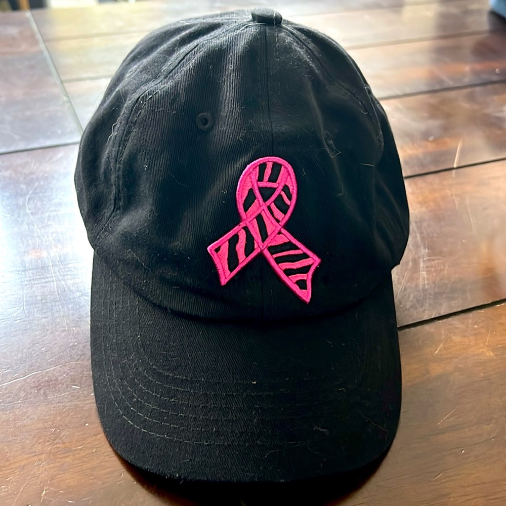 Ball Cap Pink Breast Cancer Ribbon Adjustable Basebal… - Gem